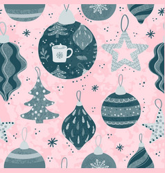 Christmas seamless pattern with balls Royalty Free Vector
