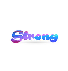 Strong pink blue color word text logo icon Vector Image