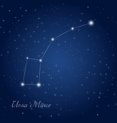 Ursa minor constellation Royalty Free Vector Image