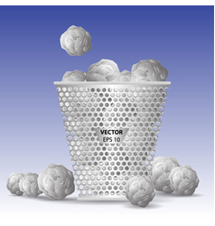 Waste sorting different types garbage paper Vector Image