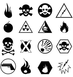 Danger Dust Hazard sign Royalty Free Vector Image