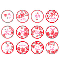 Personalized candy sticker labels Royalty Free Vector Image