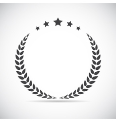 Award laurel wreath winner leaf label symbol Vector Image