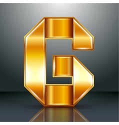 G gold letter with swirly ornaments Royalty Free Vector