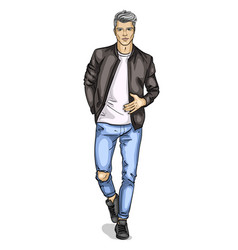 Man model dressed Royalty Free Vector Image - VectorStock