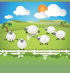 Counting game with farm animals Royalty Free Vector Image