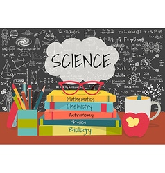 Science on chalkboard Royalty Free Vector Image