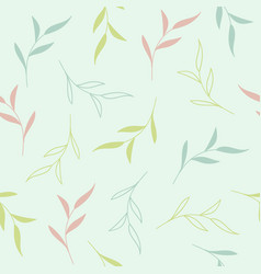 Soft color floral seamless pattern Royalty Free Vector Image