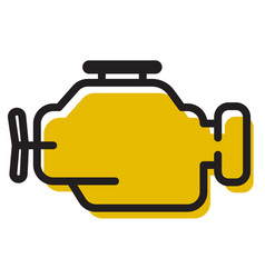 Symbol internal combustion engine simple thin Vector Image
