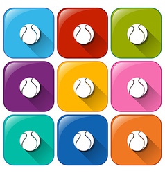 Six colourful balls Royalty Free Vector Image - VectorStock