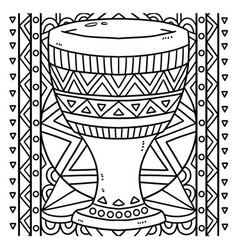 Kwanzaa corn and kinara coloring page for kids Vector Image