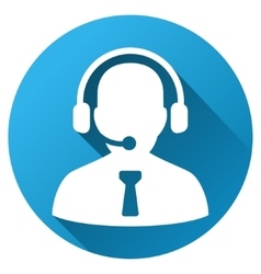 Reception Operator Gradient Round Icon Royalty Free Vector