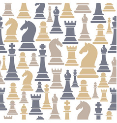 Seamless pattern with chess pieces Royalty Free Vector Image