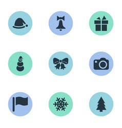 Christmas icons Royalty Free Vector Image - VectorStock
