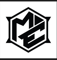 Em logo monogram design template Royalty Free Vector Image