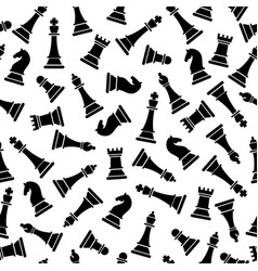 Seamless pattern with chess pieces Royalty Free Vector Image
