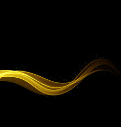 Abstract color gold wave design element gold wave Vector Image
