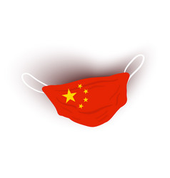 China flag icon isolate print Royalty Free Vector Image