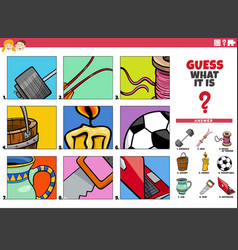 Guess game with food objects Royalty Free Vector Image
