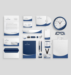 Corporate company merchandise design set Vector Image