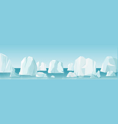 Arctic landscape in flat Royalty Free Vector Image