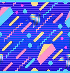 Memphis seamless pattern asymmetrical geometric Vector Image