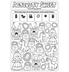 Activity sheet handwriting practise 9 Royalty Free Vector