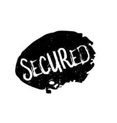 Secured rubber stamp Royalty Free Vector Image