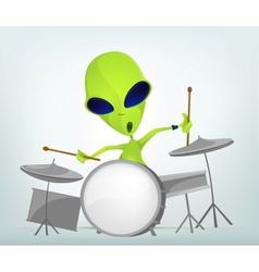 Cartoon alien guitar Royalty Free Vector Image