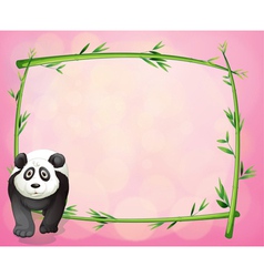 A panda in the bamboo forest Royalty Free Vector Image