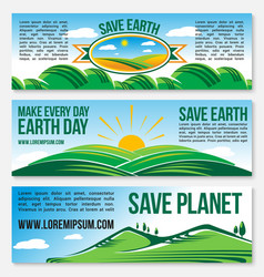 Save environment earth air and nature Royalty Free Vector