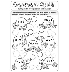 School theme with numbers Royalty Free Vector Image