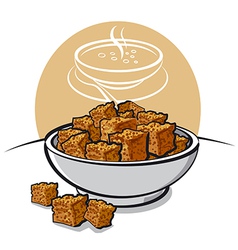 Croutons Royalty Free Vector Image - VectorStock