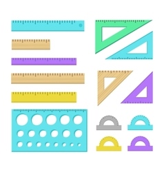 Opposite adjectives words with short ruler and Vector Image