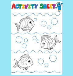 Activity sheet handwriting practise 3 Royalty Free Vector