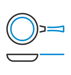 Cartoon cast iron skillet with non-stick coating Vector Image