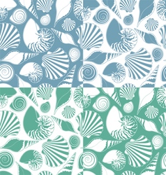 Shells marine seashell and ocean cockle Royalty Free Vector