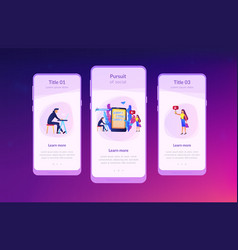 Cyberstalking app interface template Royalty Free Vector