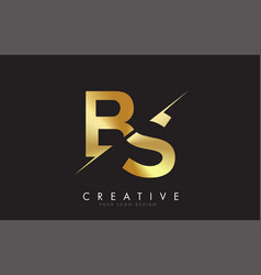 As a s golden letter logo design with a creative Vector Image