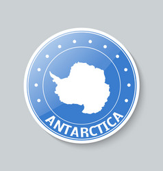 Antarctic antarctica flora and fauna map flat Vector Image