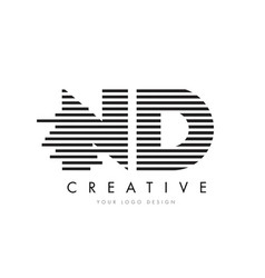 Handwritten nd n d letter logo with sparkling Vector Image