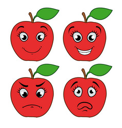 Smileyemoticon set yellow face with emotions Vector Image