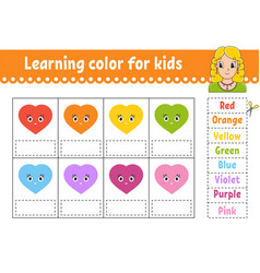 Learning colors blue color flashcard for kids Vector Image