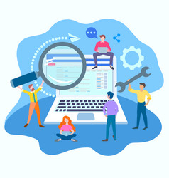 Network setting concept Royalty Free Vector Image