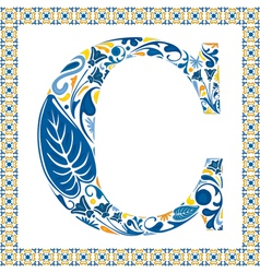 Blue letter C Royalty Free Vector Image - VectorStock