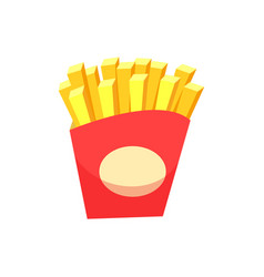 Doodle french fries in a paper pack Royalty Free Vector