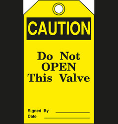 Graphic caution do not open this Royalty Free Vector Image