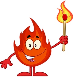 Cartoon flame Royalty Free Vector Image - VectorStock
