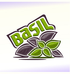 Logo for basil Royalty Free Vector Image - VectorStock