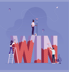 Business people competition Royalty Free Vector Image